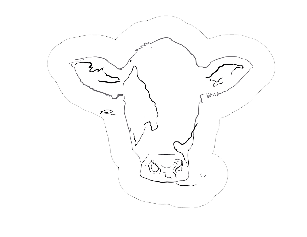 Sticker de Vaca – TIENDA DE ARTE
